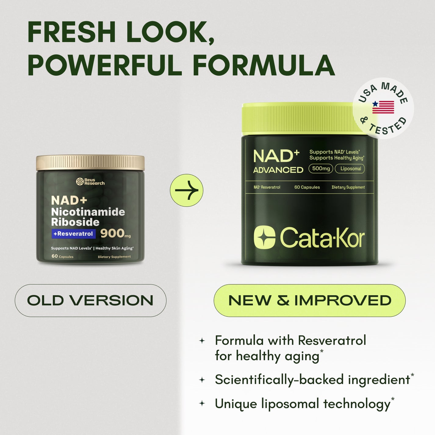 500mg Liposomal NAD+ Supplement - NMN Alternative – Cata-Kor